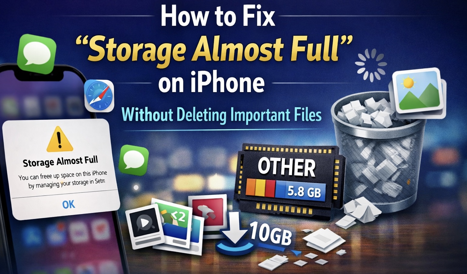 How to Fix “Storage Almost Full” on iPhone Without Deleting