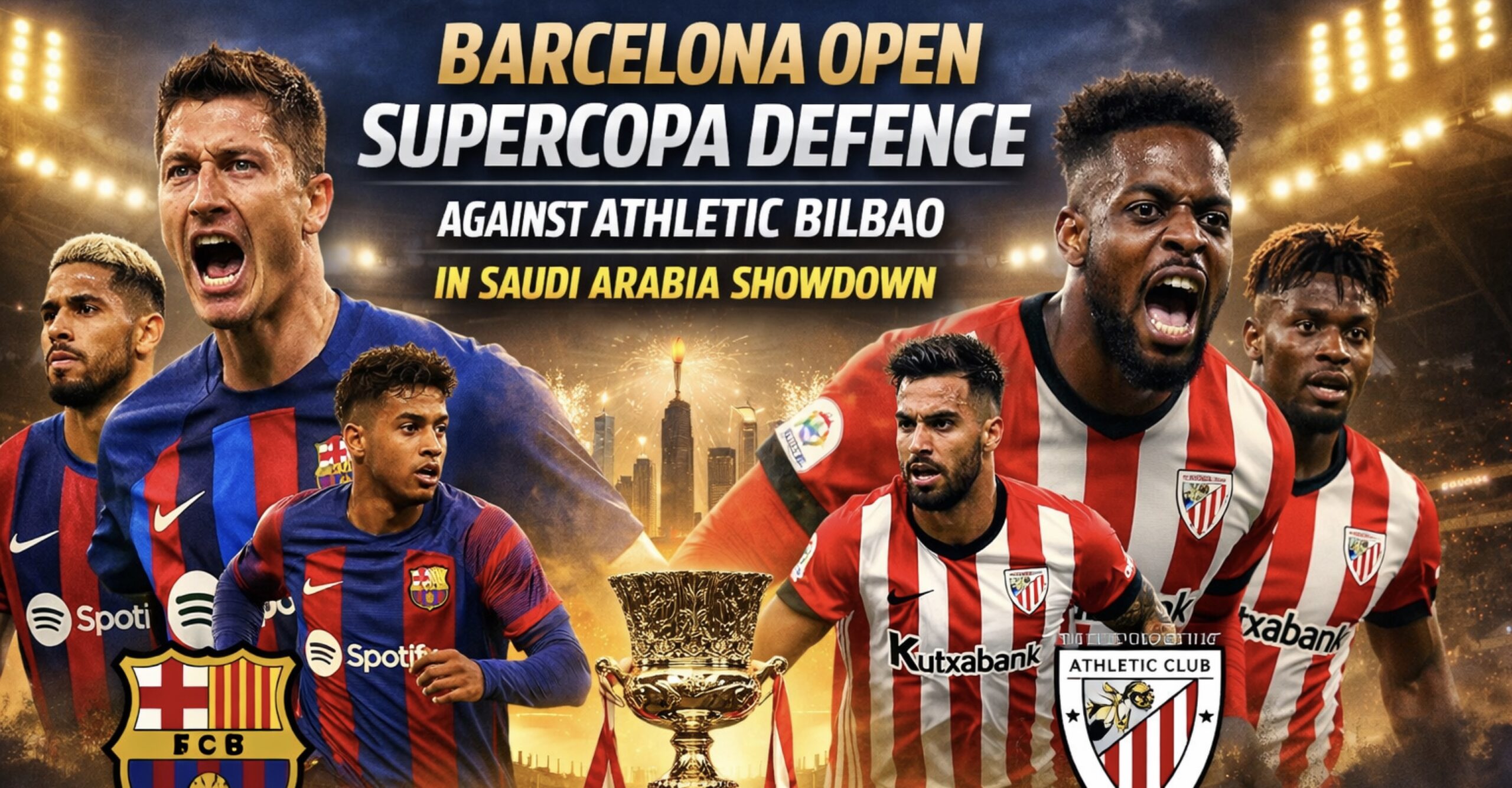 Barcelona Open Supercopa Defence Against Athletic Bilbao in